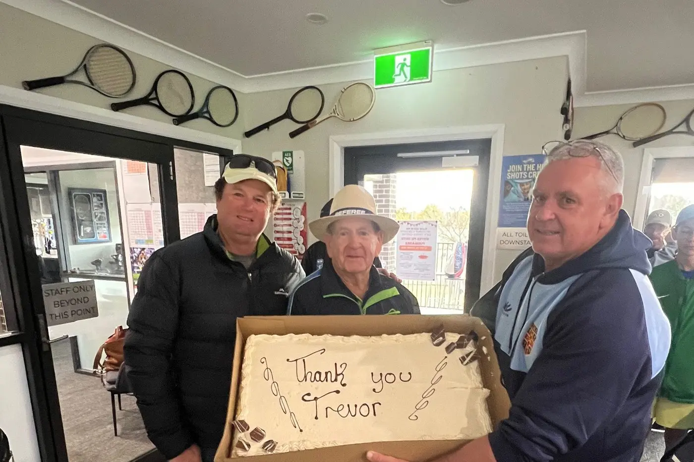 Calling time: Trevor honoured for service to tennis